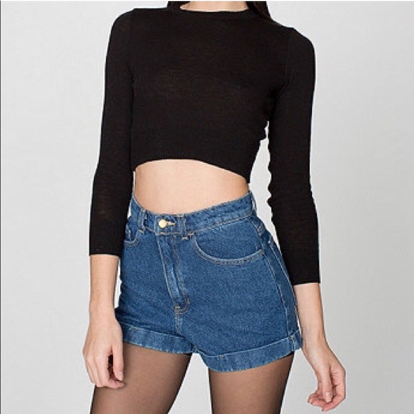 American Apparel | Shorts | American Apparel High Waist Denim Jean ...